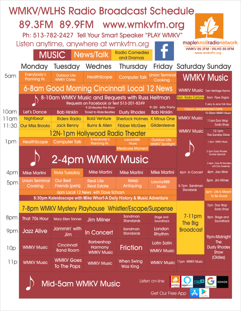 Program Schedule – Welcome to WMKV